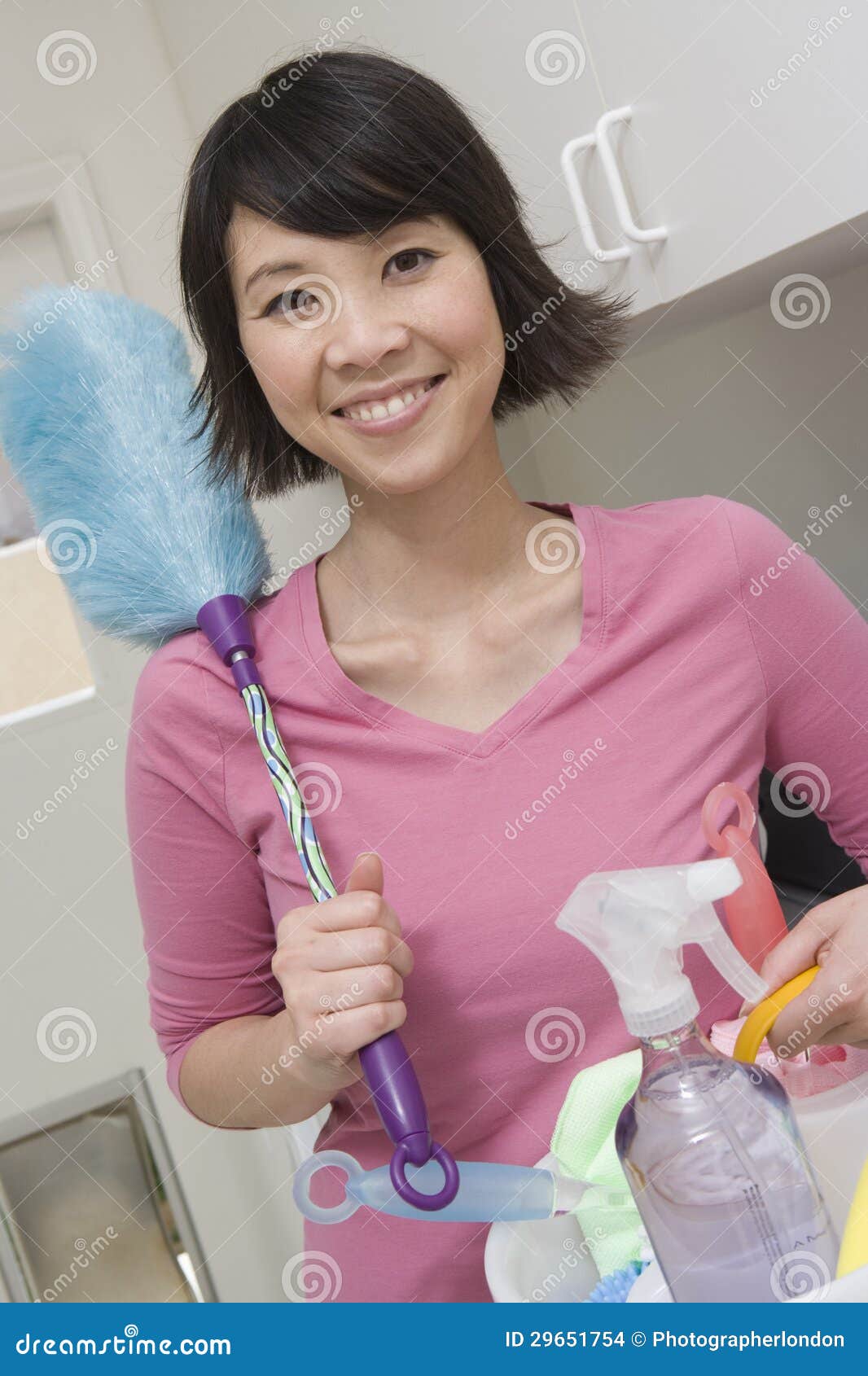 Holding Cleaning Swab And Lifted Arm Stock Image | CartoonDealer.com ...