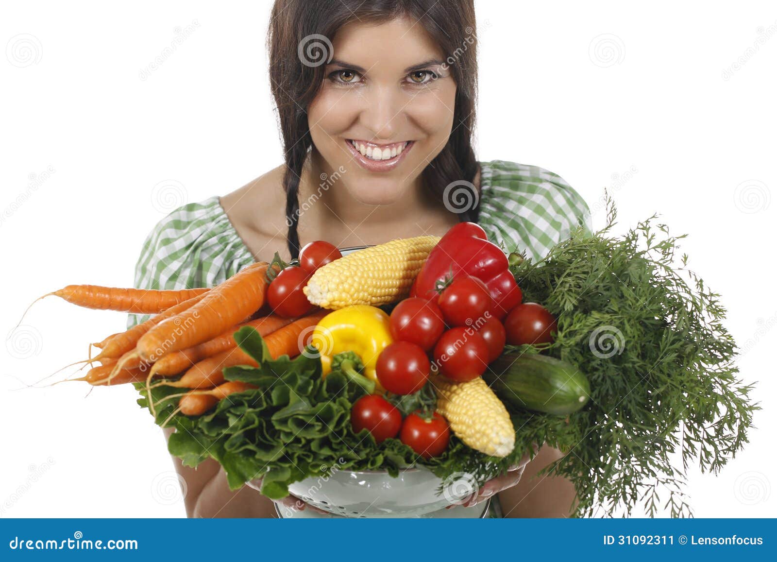 Woman Holding Different Fresh Vegetables Stock Image - Image of ...