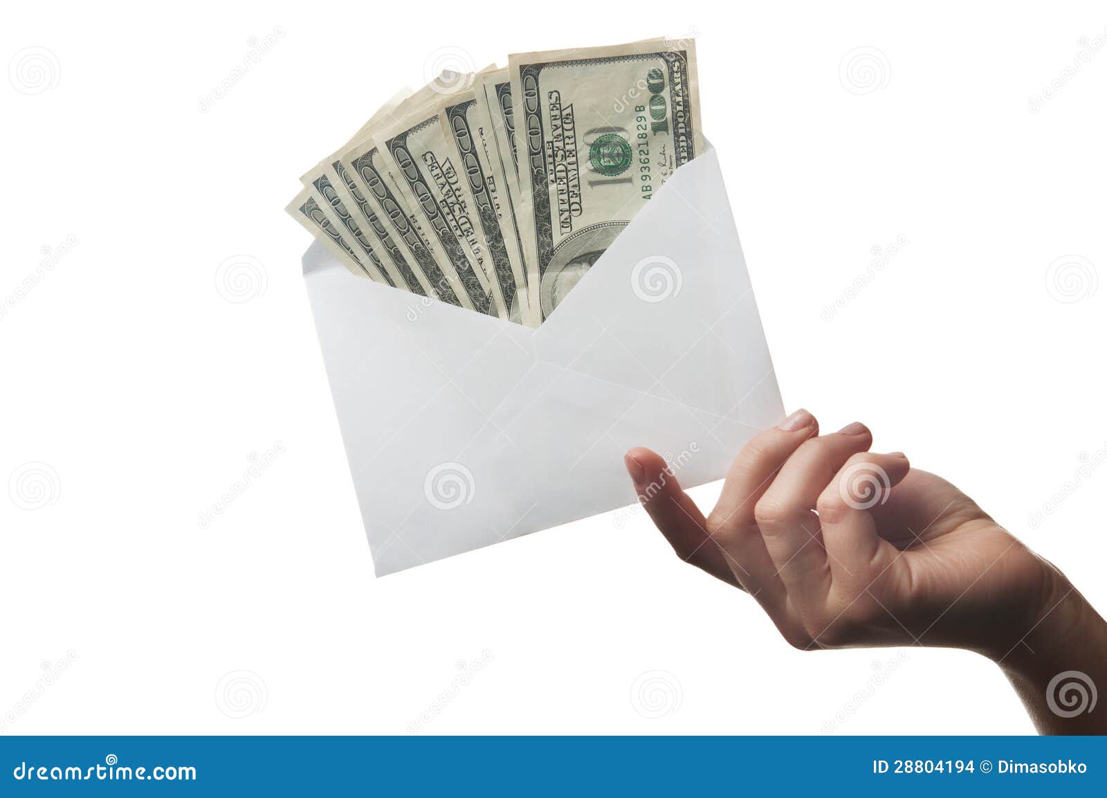 Woman holding envelope stock photo. Image of money, savings - 28804194
