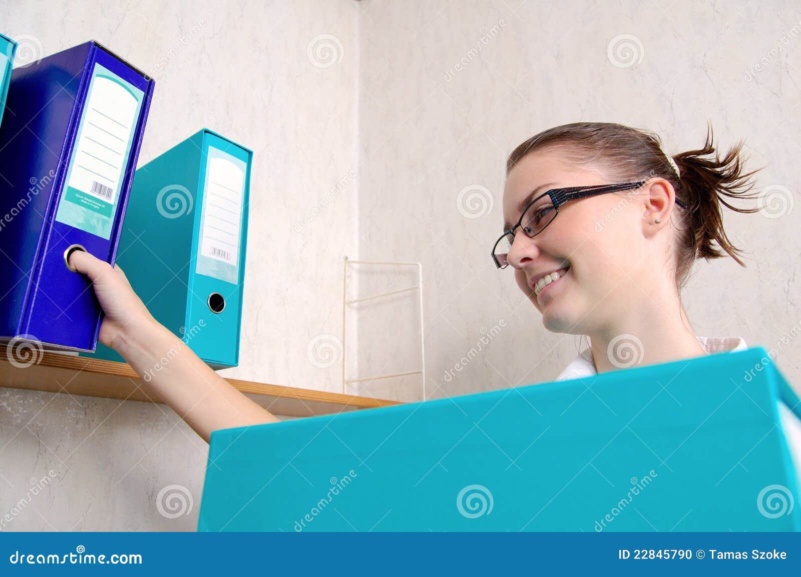 Woman Holding Folder stock photo. Image of documant, music - 22845790