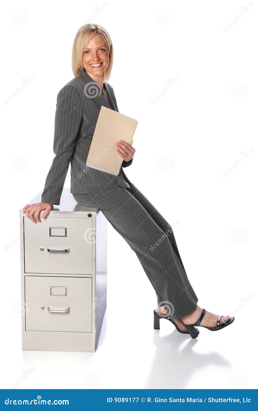 Woman Holding Folder stock image. Image of attractive - 9089177