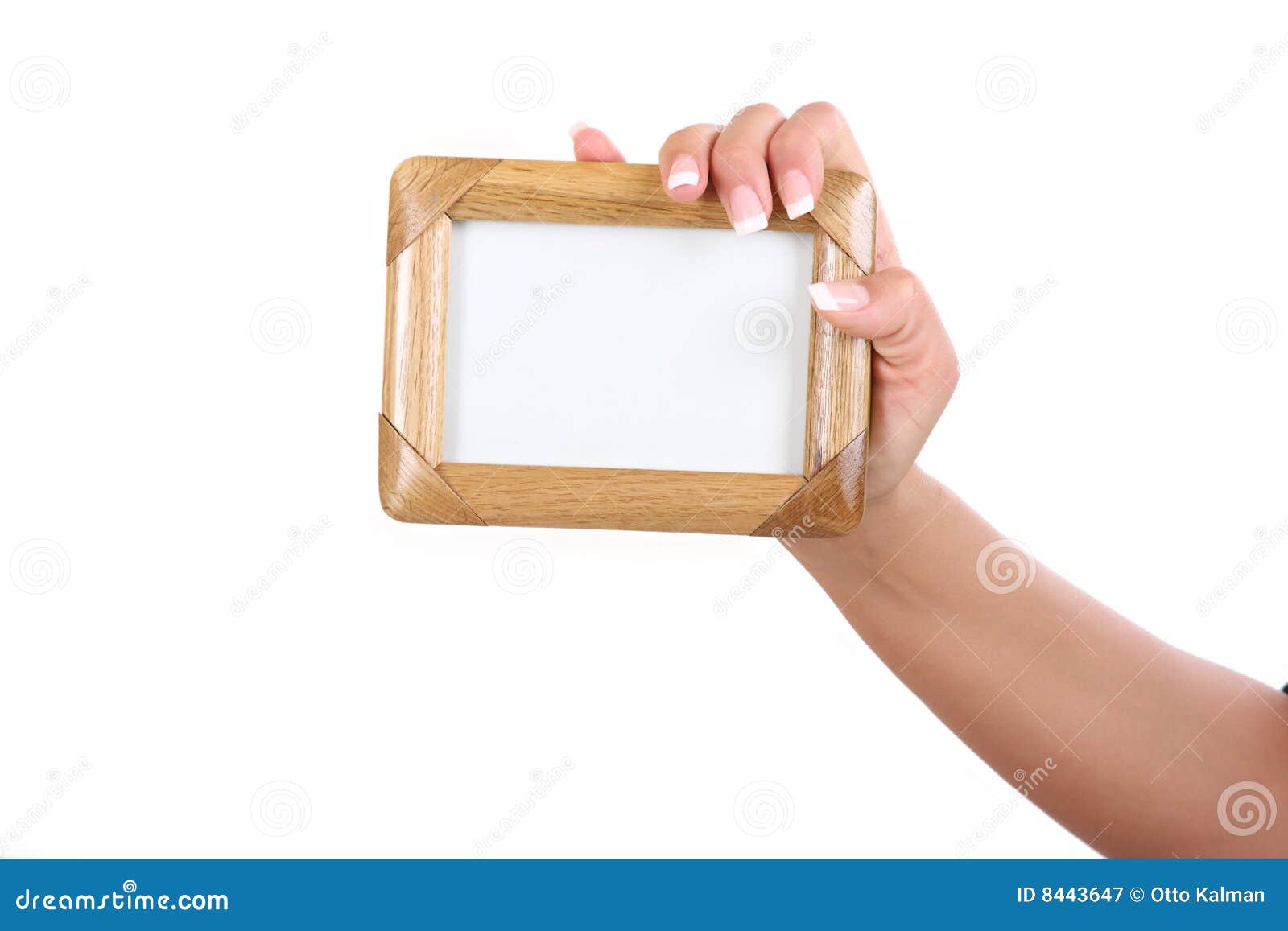Woman holding frame stock illustration. Illustration of symbol - 8443647