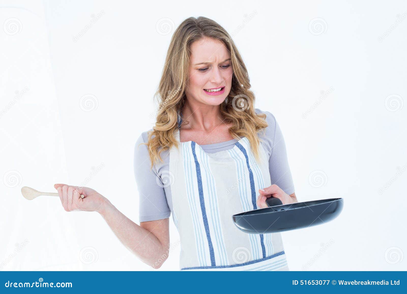 Young Woman Holding Wooden Spoon Royalty-Free Stock Image ... Young Woman Holding Wooden Spoon Royalty-Free Stock Image ...