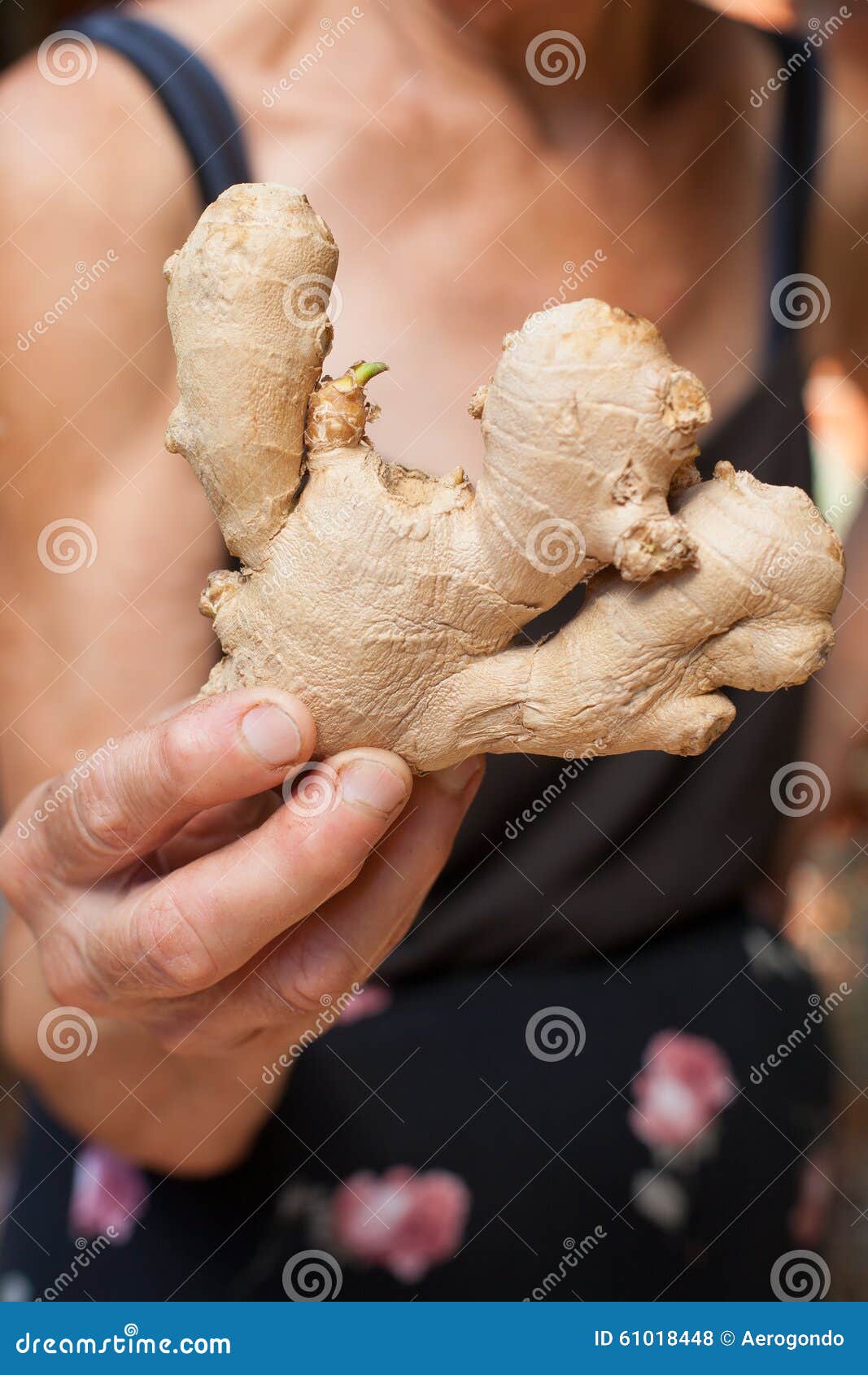 Woman holding ginger stock photo. Image of ingredients - 61018448