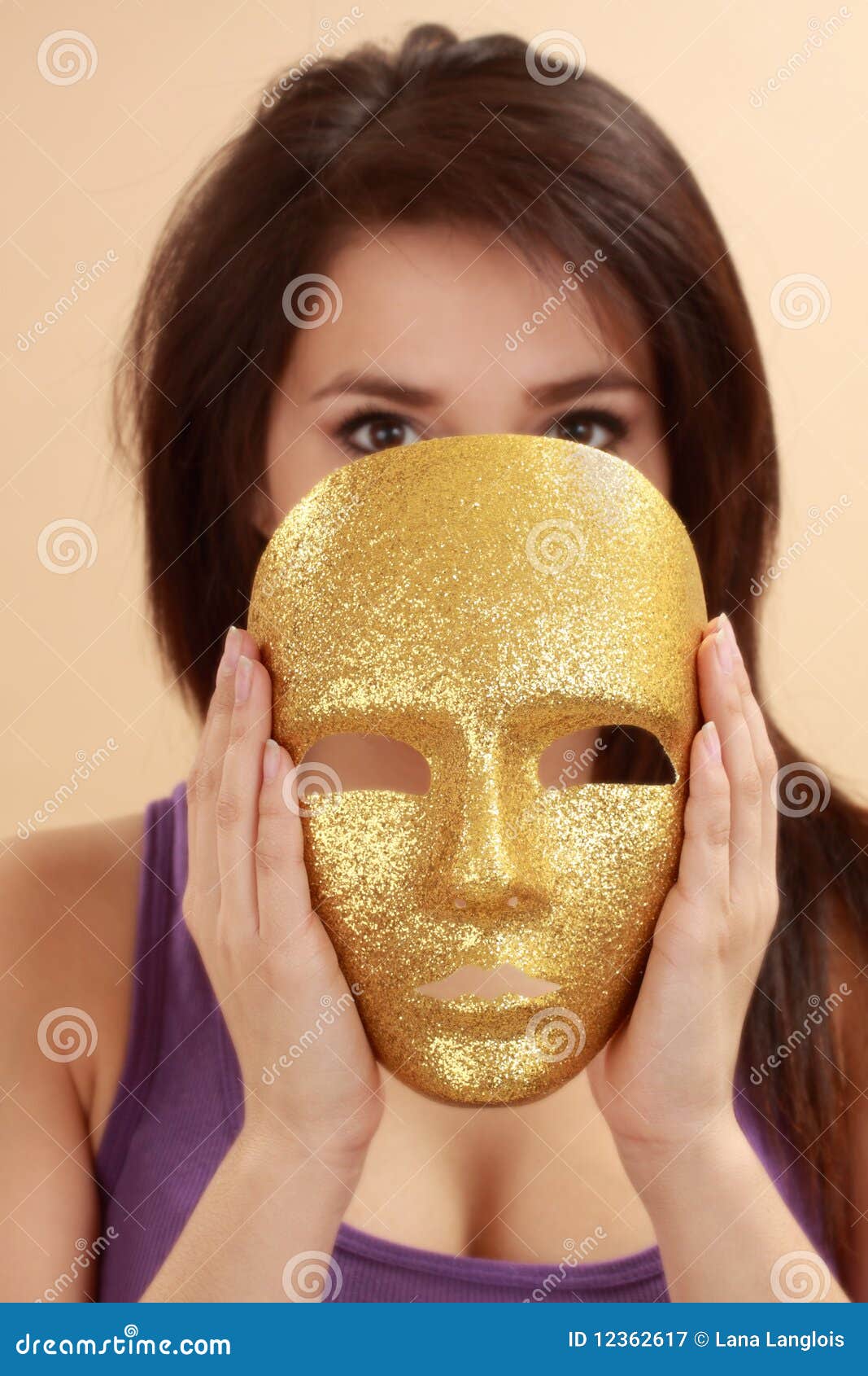 24K Gold. 24K Gold Mask For Man And Woman In Spa Salon. Royalty-Free ...