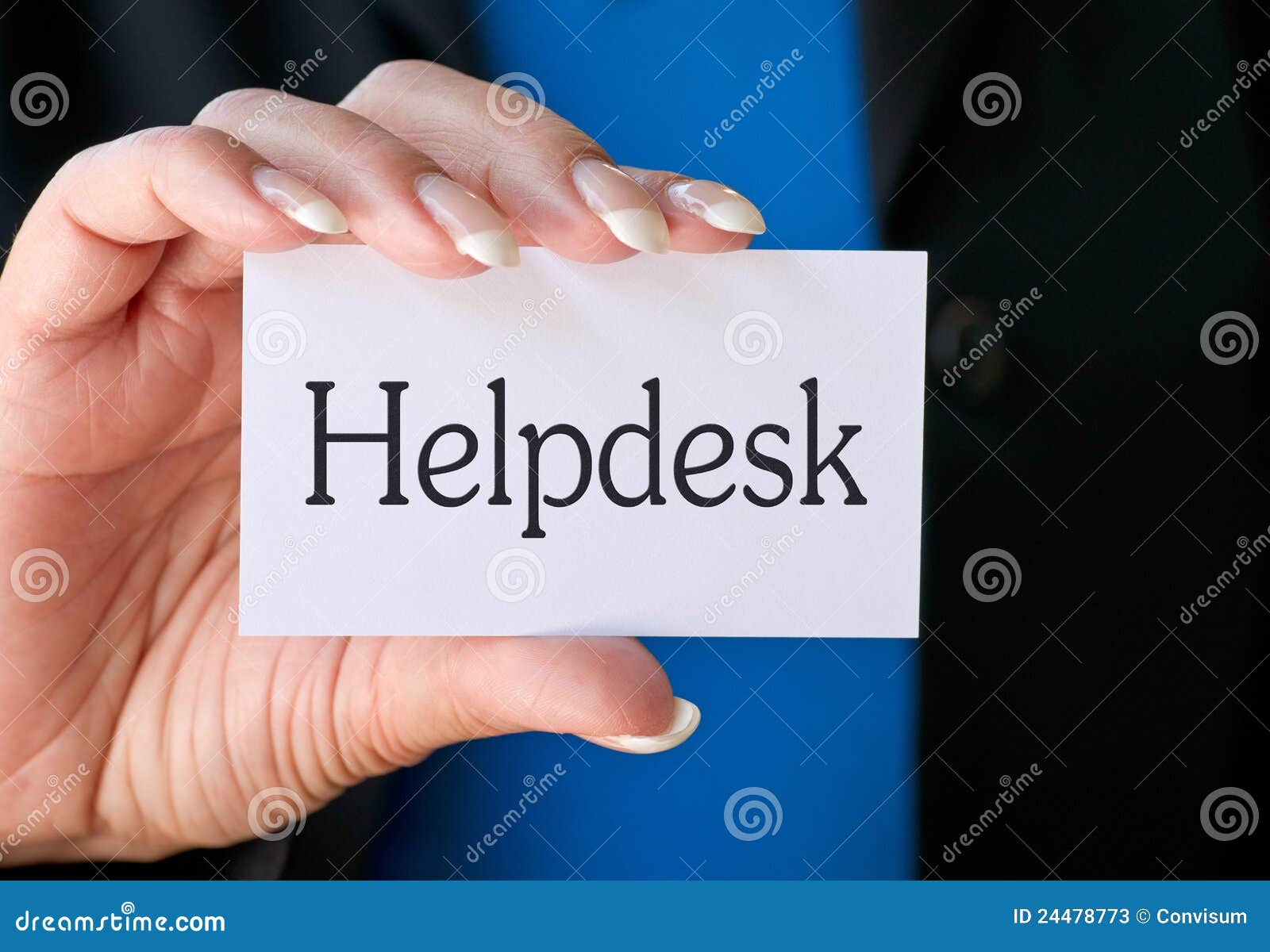 Woman Holding Helpdesk Sign Stock Image - Image of hand, shows: 24478773