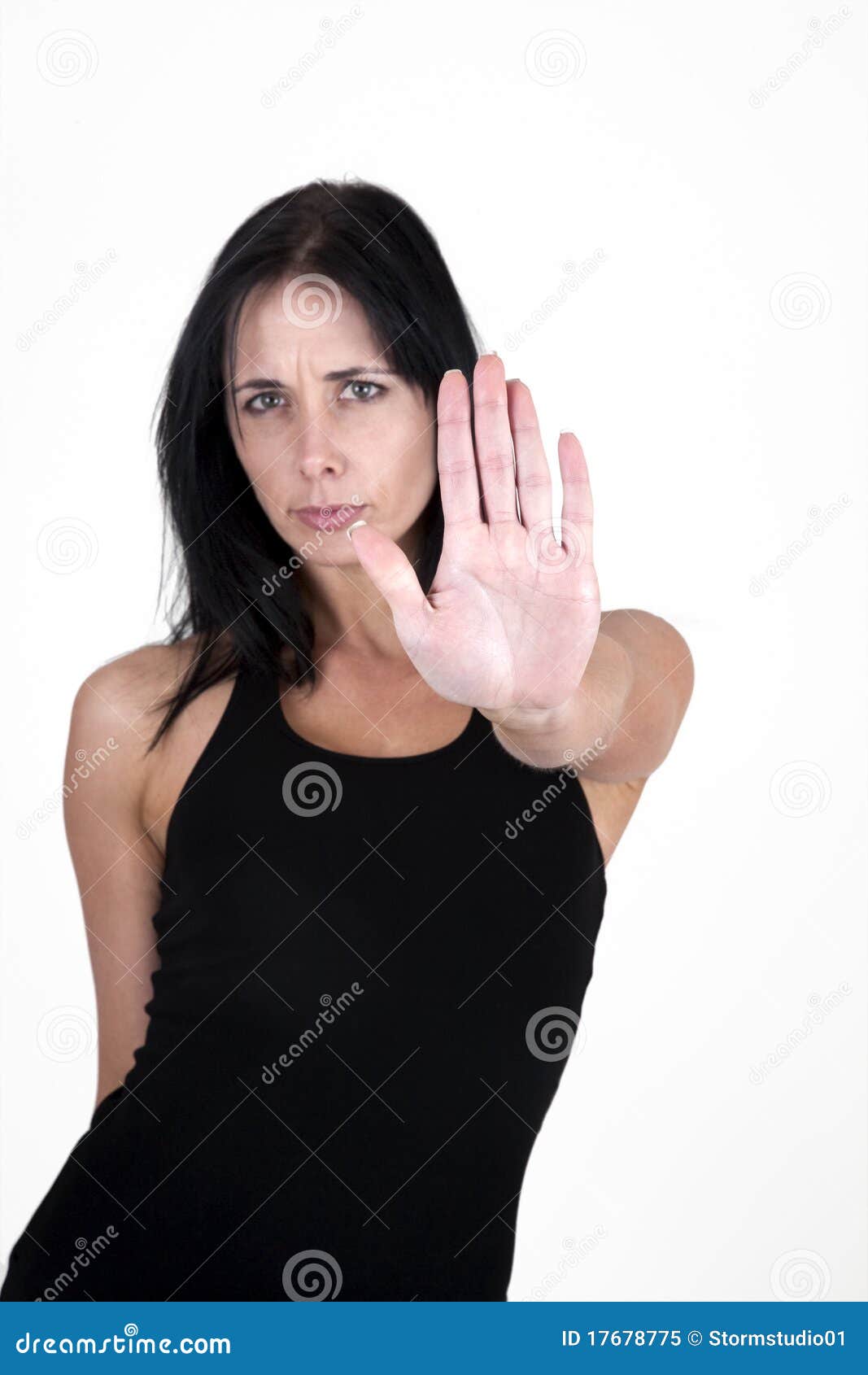 Woman holding her hand out stock image. Image of young - 17678775