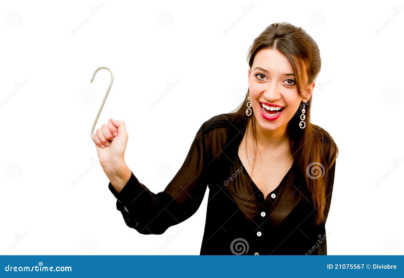 Woman holding hook stock image. Image of mascara, beautiful - 21075567