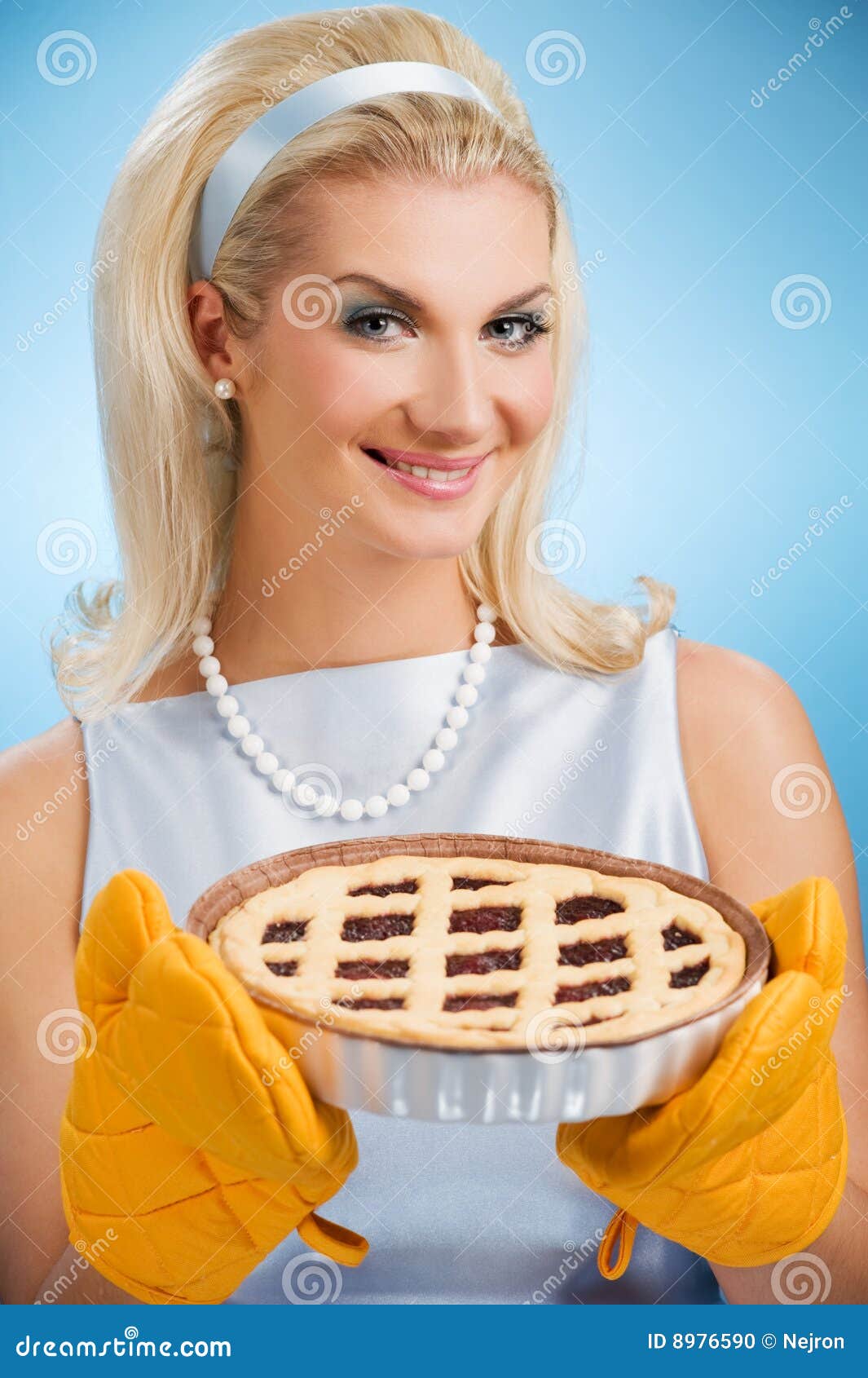 Woman Holding Hot Italian Pie Stock Photo - Image of glamour, fashion ...