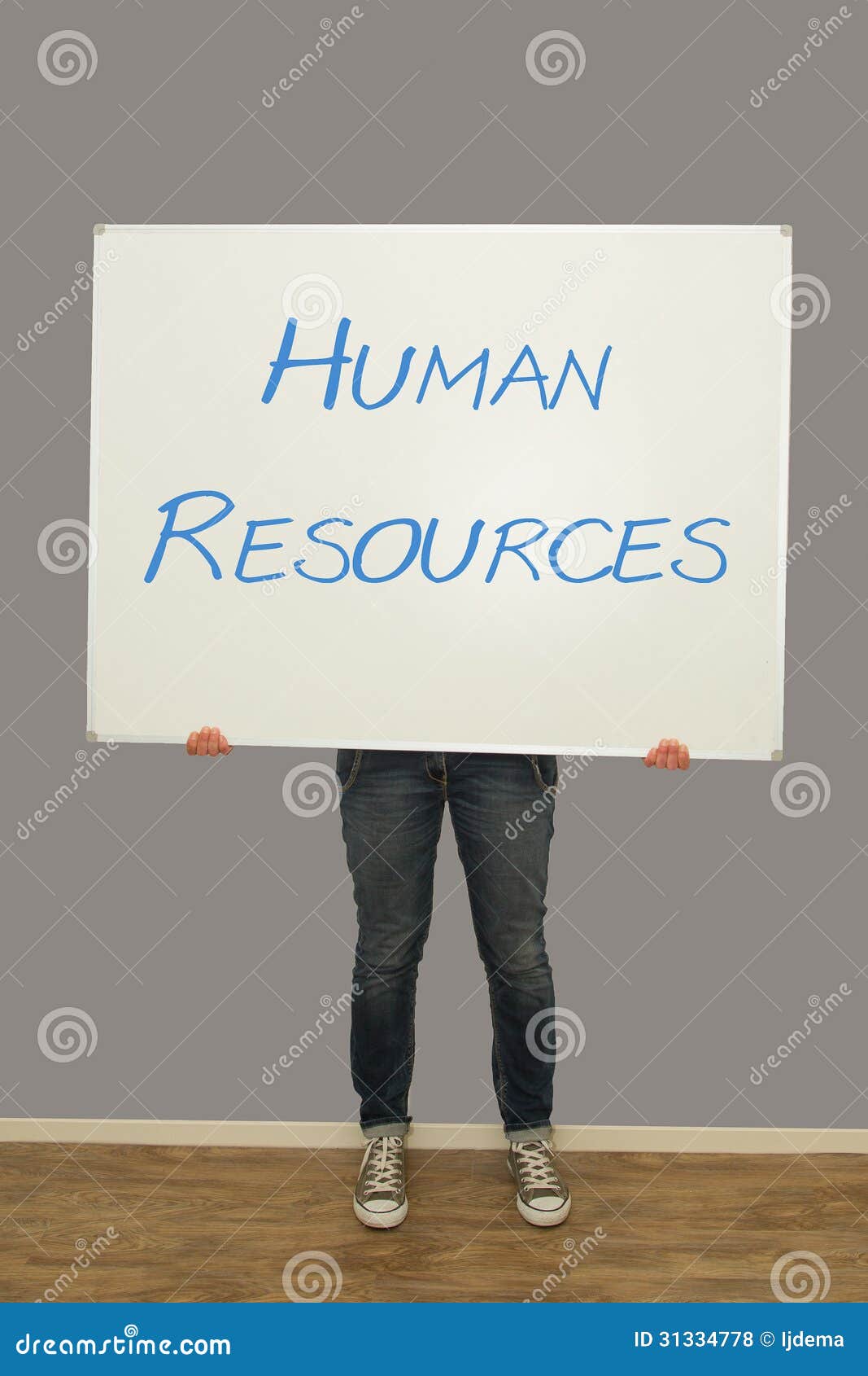 Woman Holding Human Resources Sign Stock Photo - Image of employee ...