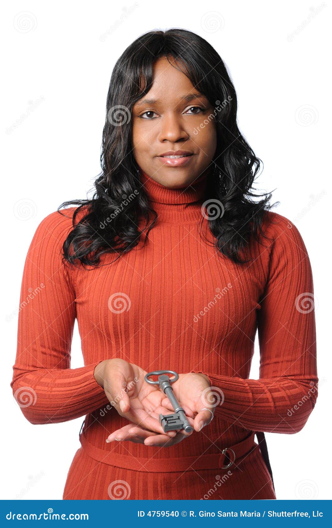 Woman Holding Key stock photo. Image of people, woman - 4759540