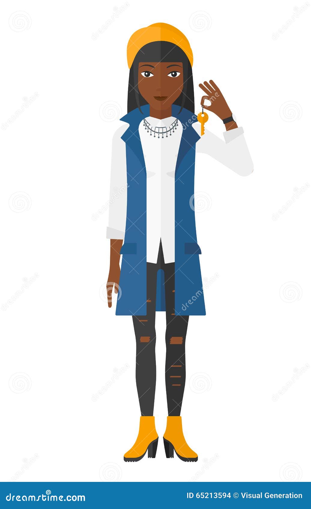 Woman holding keys stock vector. Illustration of cartoon - 65213594 Woman holding keys stock vector. Illustration of cartoon - 65213594