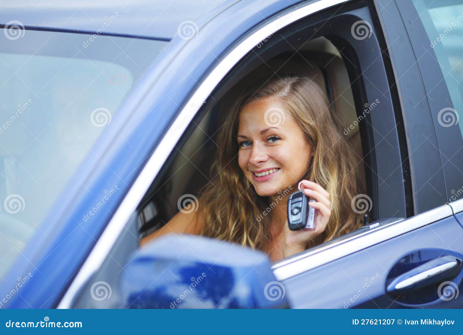 Woman Holding Keys from Car Stock Image - Image of auto, attractive ...