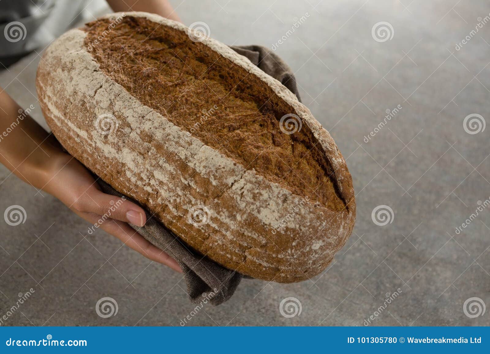 Woman Holding a Loaf of Bread Stock Photo - Image of stay, chinese ...