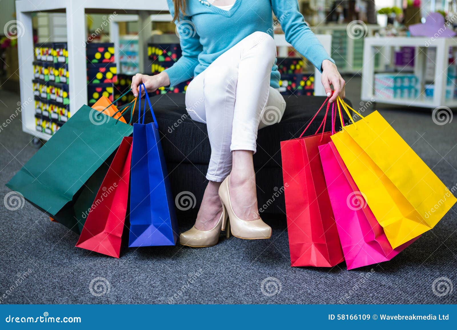Woman Holding Many Shopping Bags Stock Image - Image of beautiful ... Woman Holding Many Shopping Bags Stock Image - Image of beautiful ...