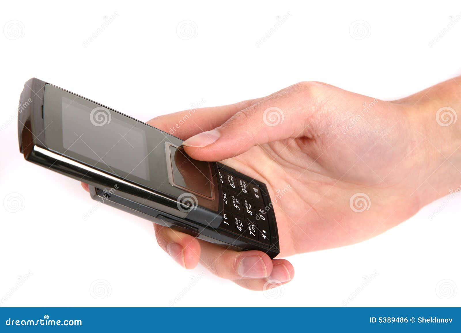 Woman Holding a Mobile Phone in the Hand Stock Photo - Image of device ...