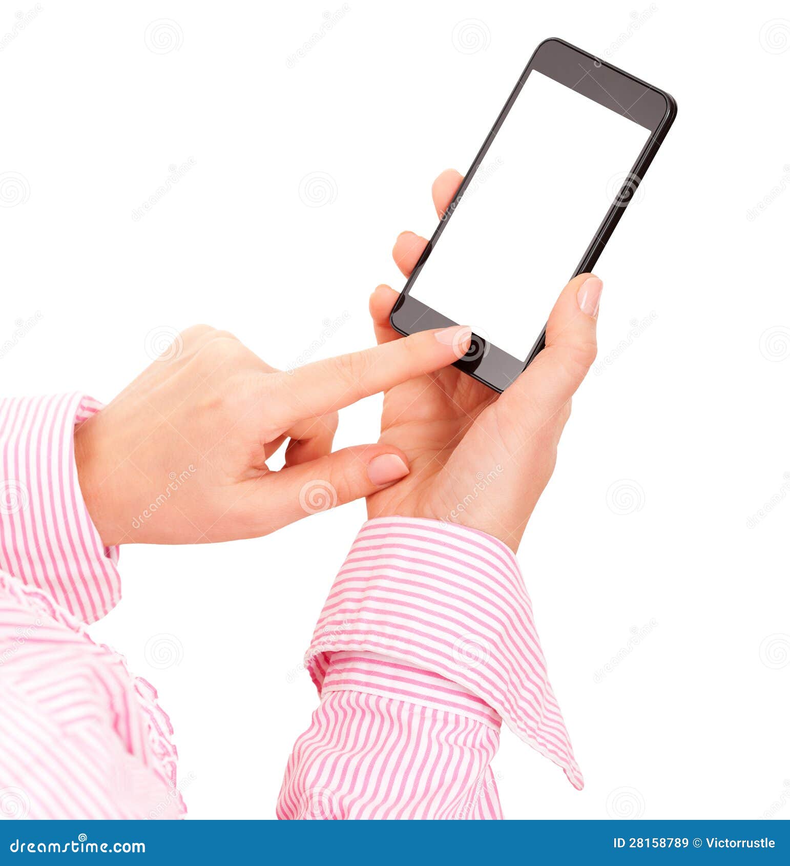 Woman Holding Mobile Smart Phone Stock Image - Image of hand ...