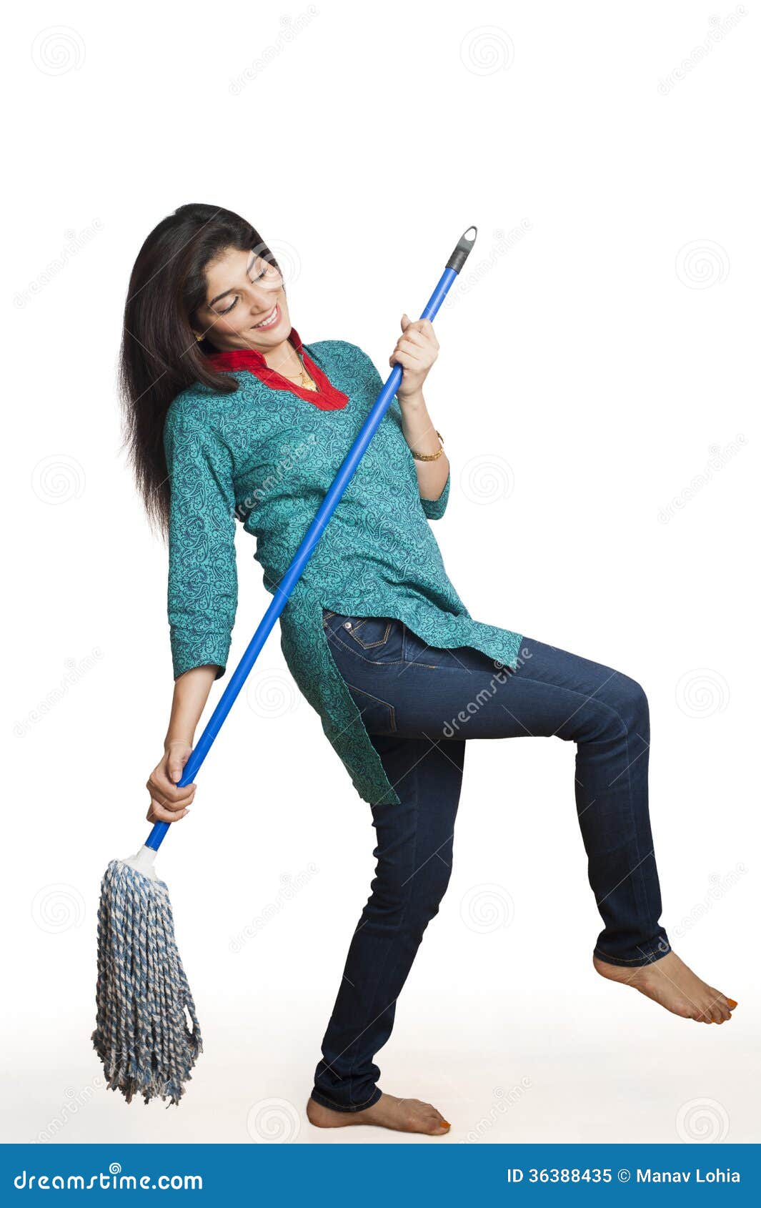 Woman holding mop stock image. Image of front, home, appliance - 36388435