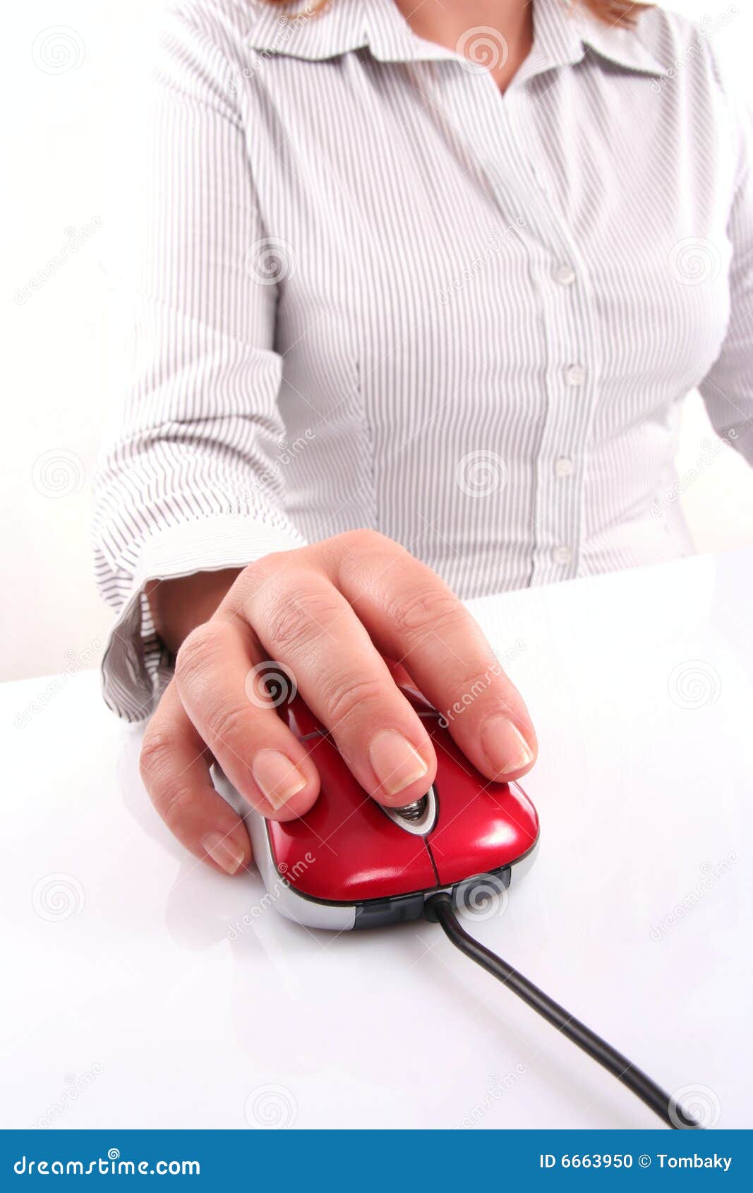 Woman holding mouse stock photo. Image of business, communications ...