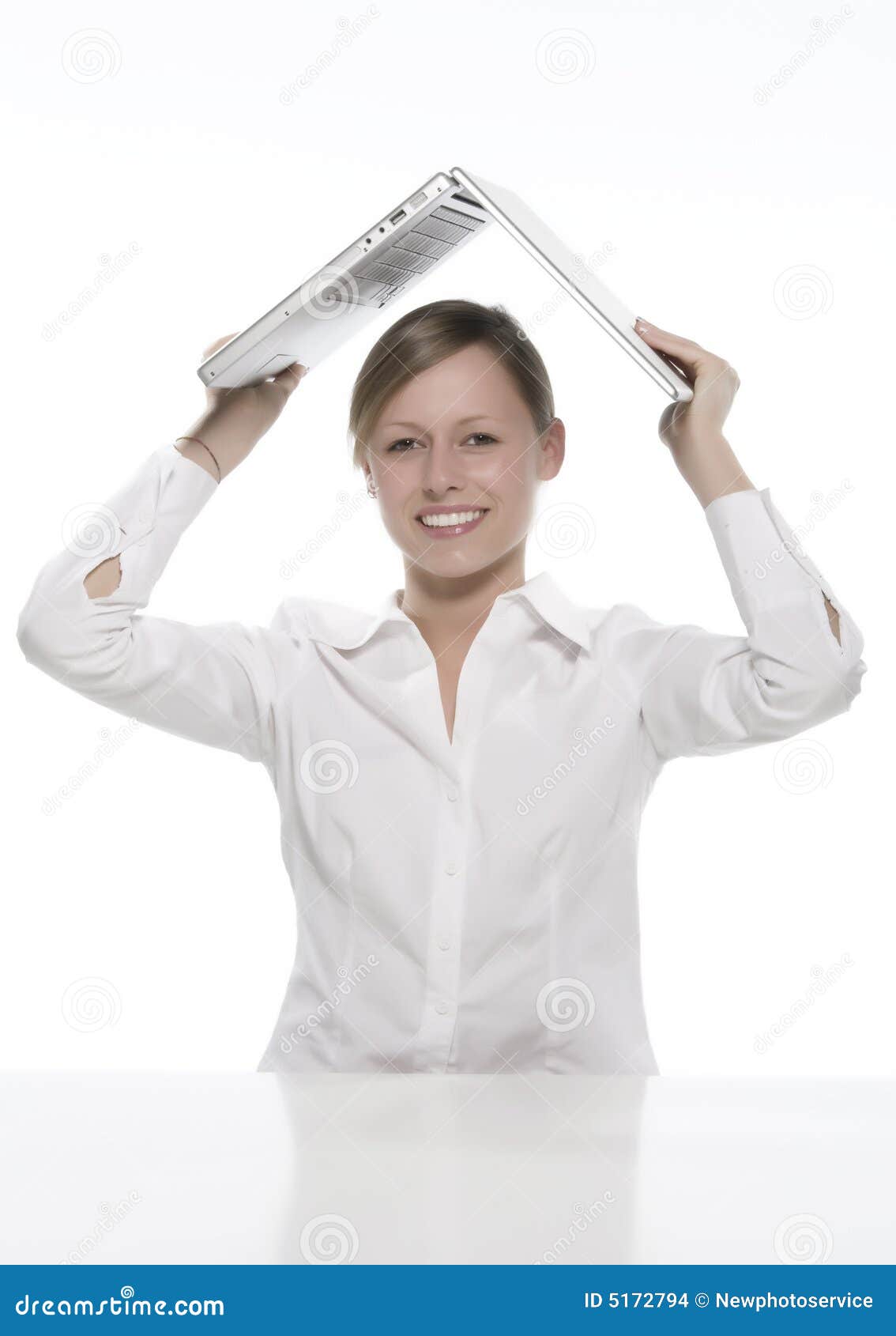 Over Head Shot Of Professional Photographer Using A Graphic Tablet And ...