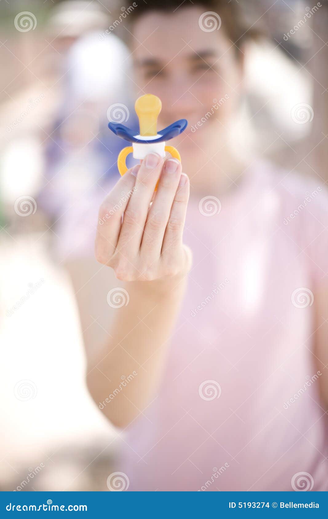 Woman holding pacifier stock photo. Image of daughter - 5193274