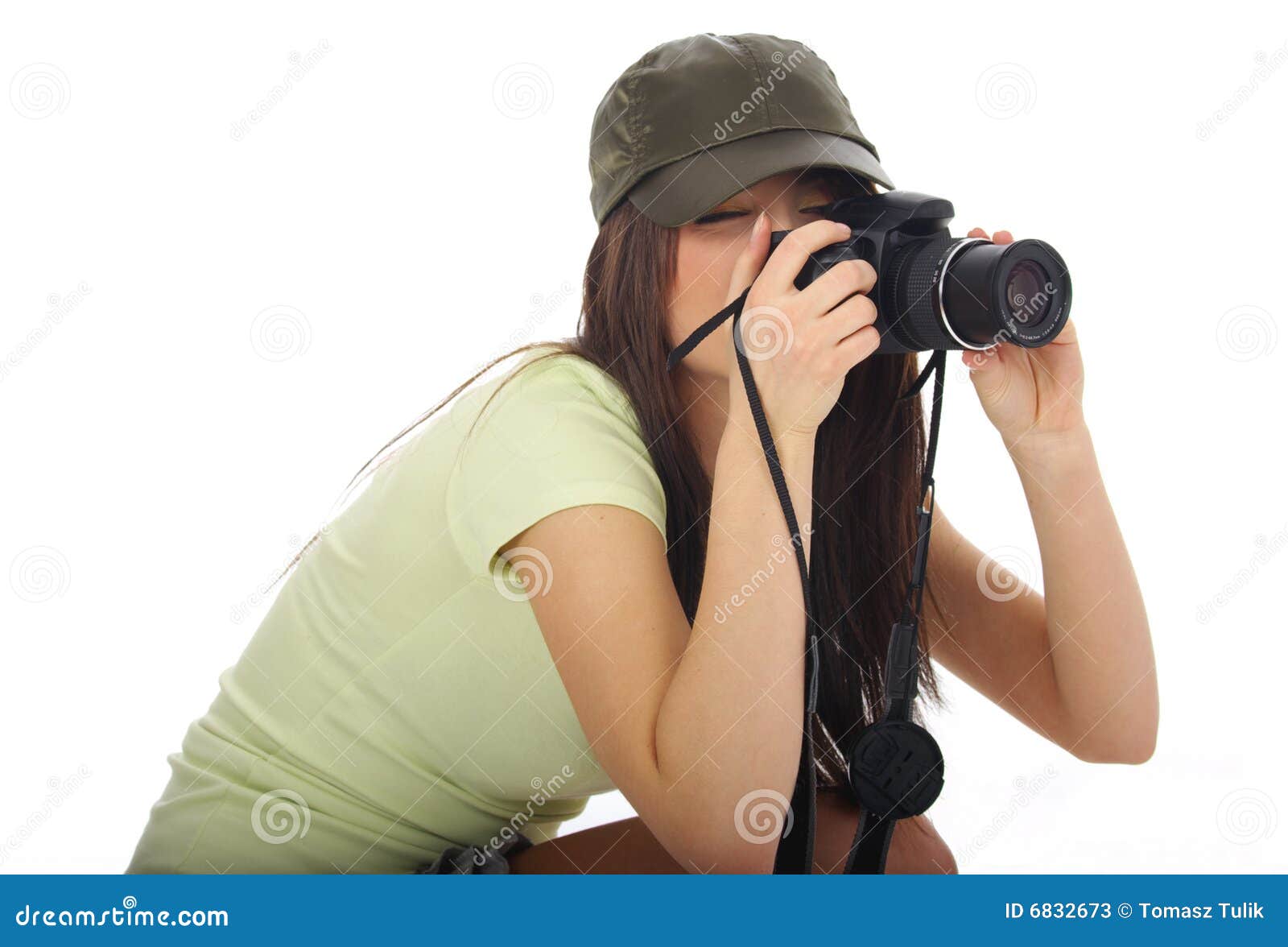 Woman Holding a Photo Camera Stock Image - Image of business, people ...