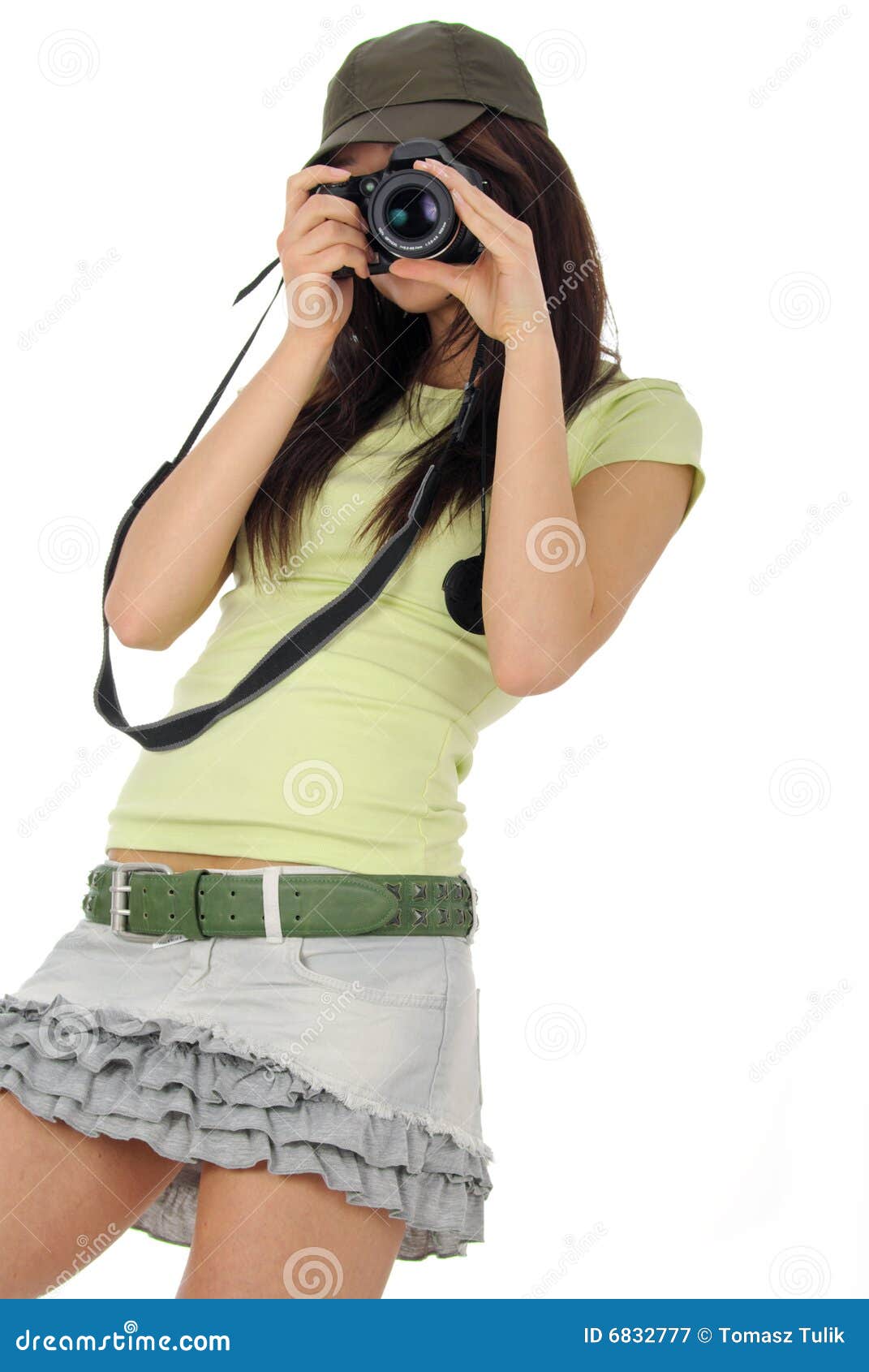 Woman Holding a Photo Camera Stock Image - Image of business, hobby ...