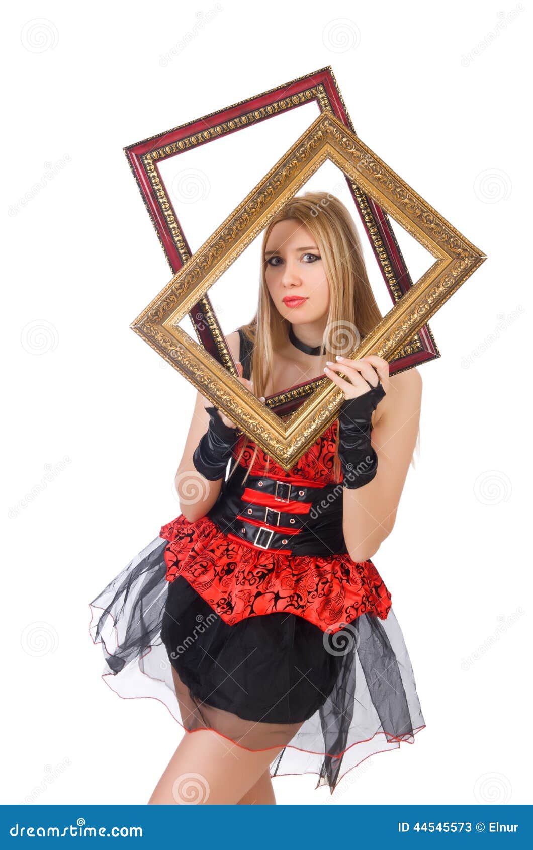 Woman Holding Picture Frame Stock Image - Image of black, antique: 44545573