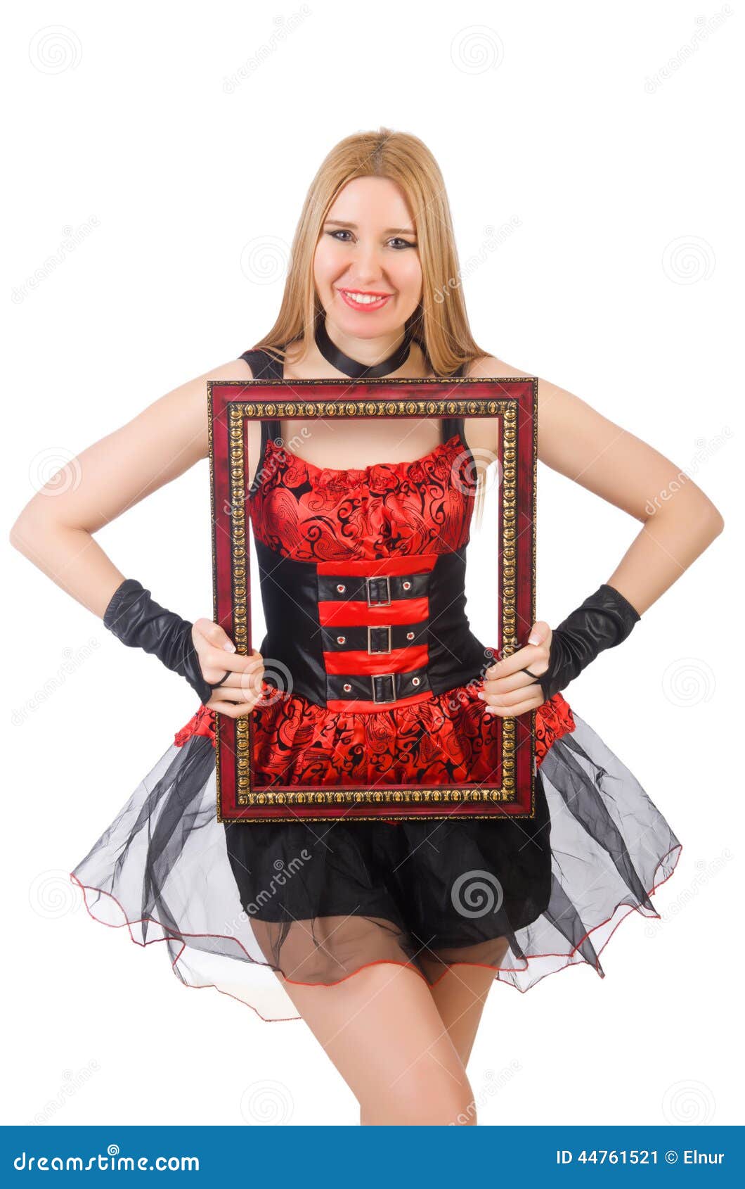 Woman Holding Picture Frame Stock Image - Image of black, cute: 44761521