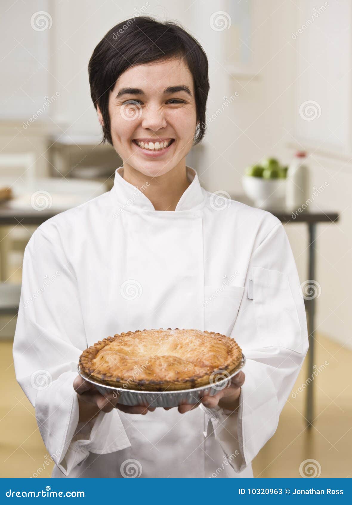 Woman Holding Pie stock image. Image of chef, happy, diverse - 10320963