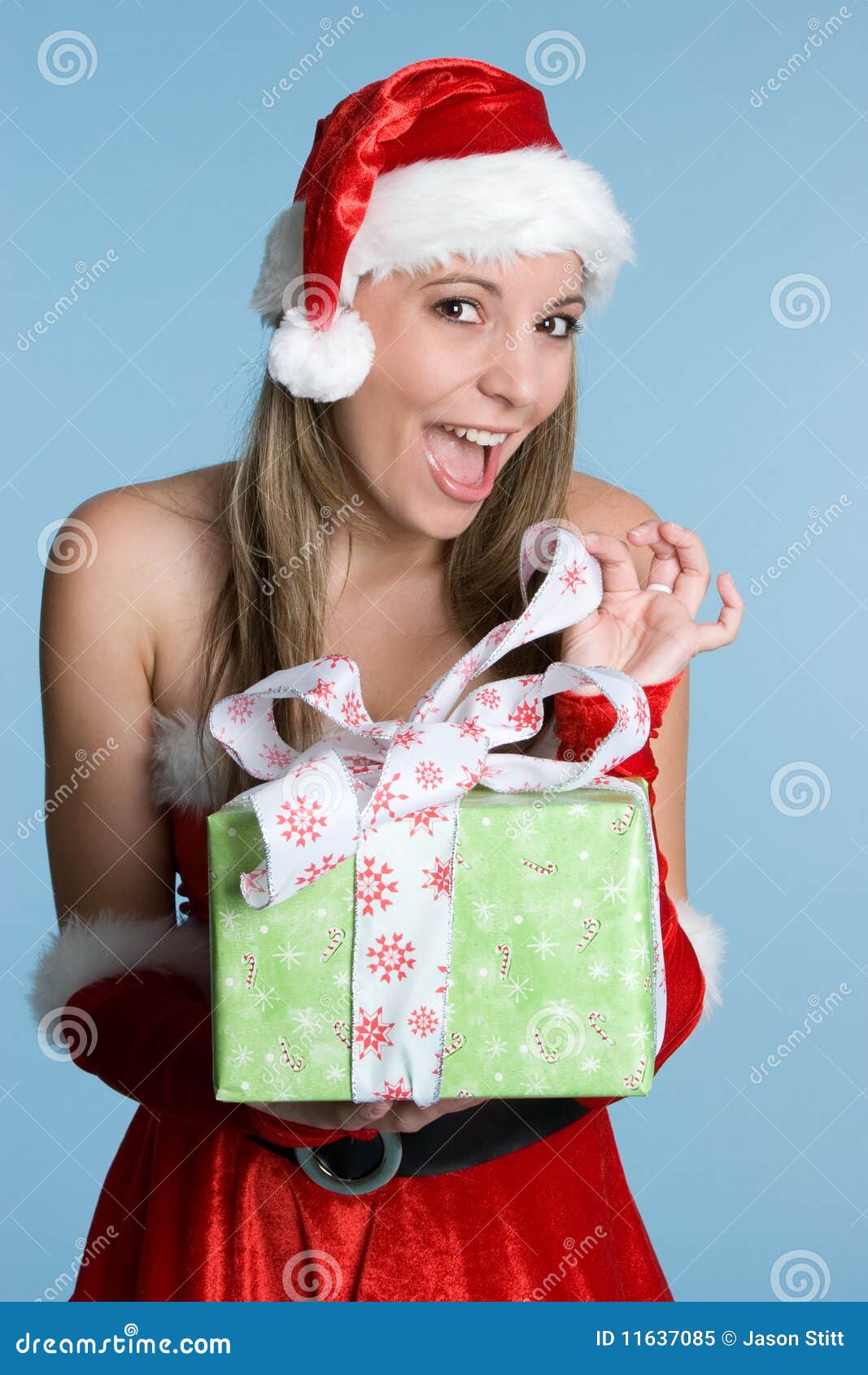 Woman Holding Present stock image. Image of happy, person - 11637085