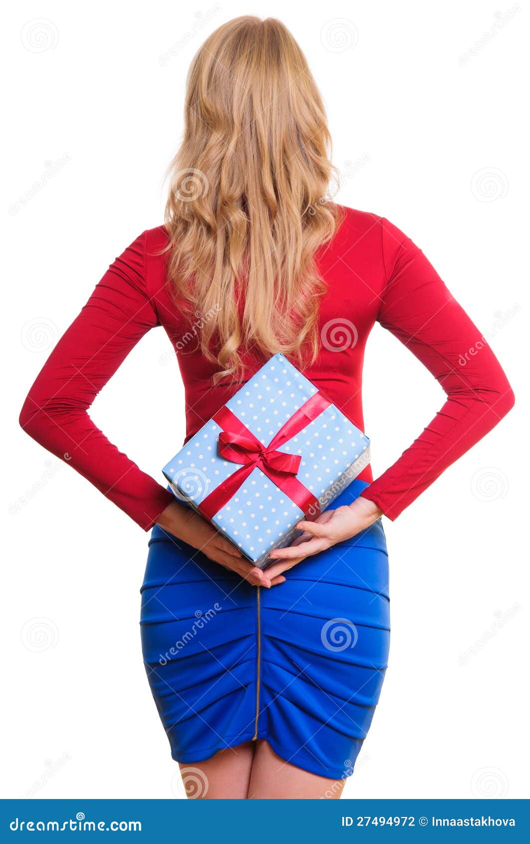Woman holding present stock photo. Image of holding, person - 27494972