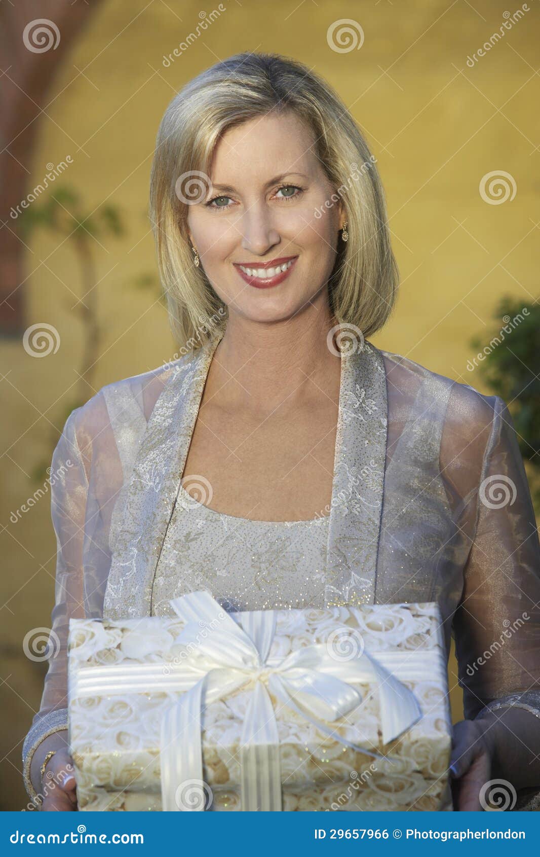 Woman Holding Present stock photo. Image of present, ribbon - 29657966