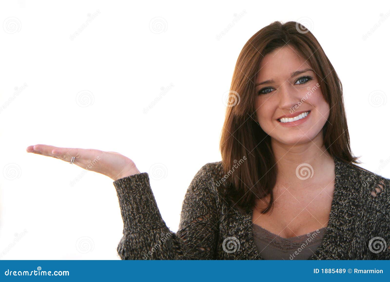 Woman Holding Product stock image. Image of girl, advertisement - 1885489