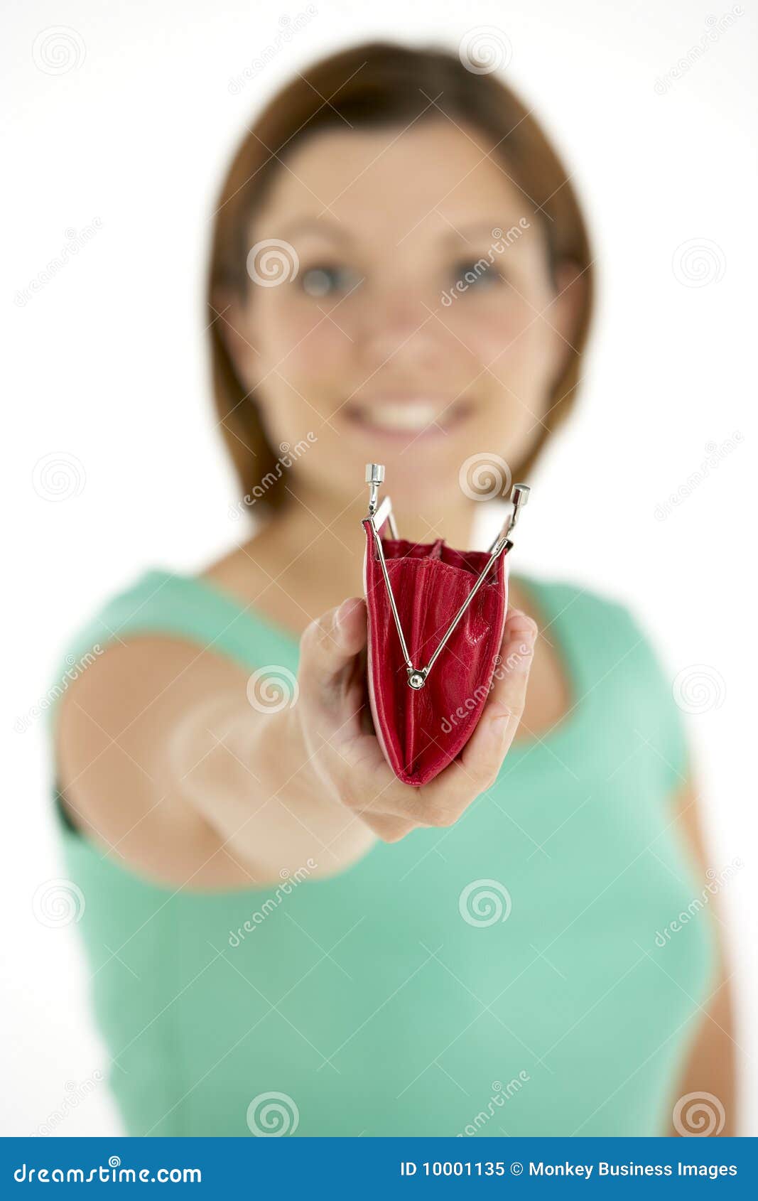 Woman Holding Purse stock image. Image of finance, debt - 10001135