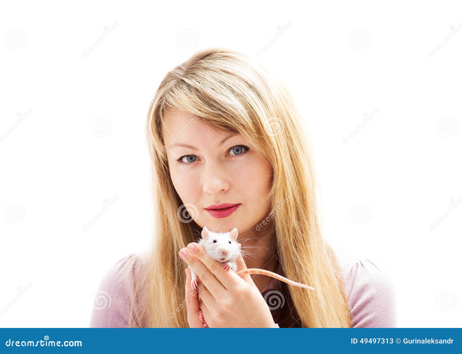 Woman holding a rat stock image. Image of adult, caucasian - 49497313