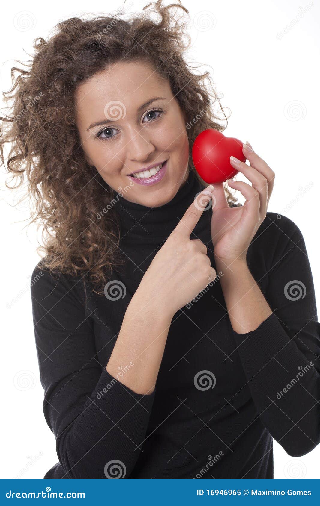 Woman holding a red heart stock image. Image of female - 16946965
