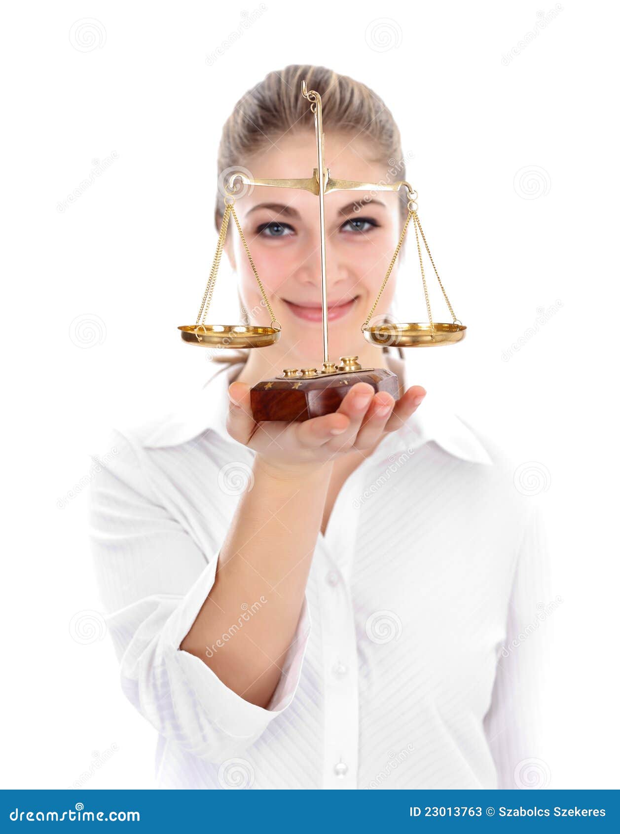 Woman holding scale stock image. Image of equality, symbol - 23013763