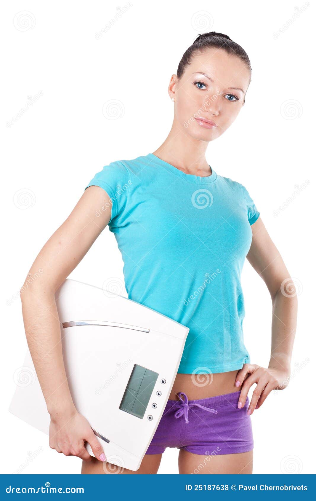 Woman Holding A Scale