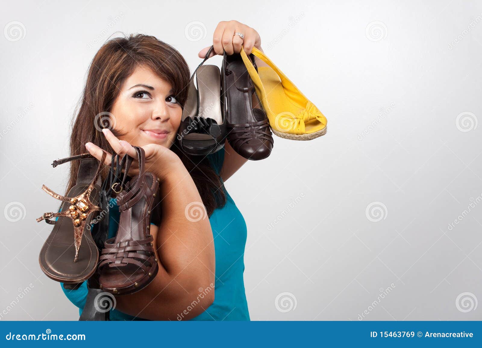 Woman Holding Shoes stock image. Image of holding, lifestyle - 15463769