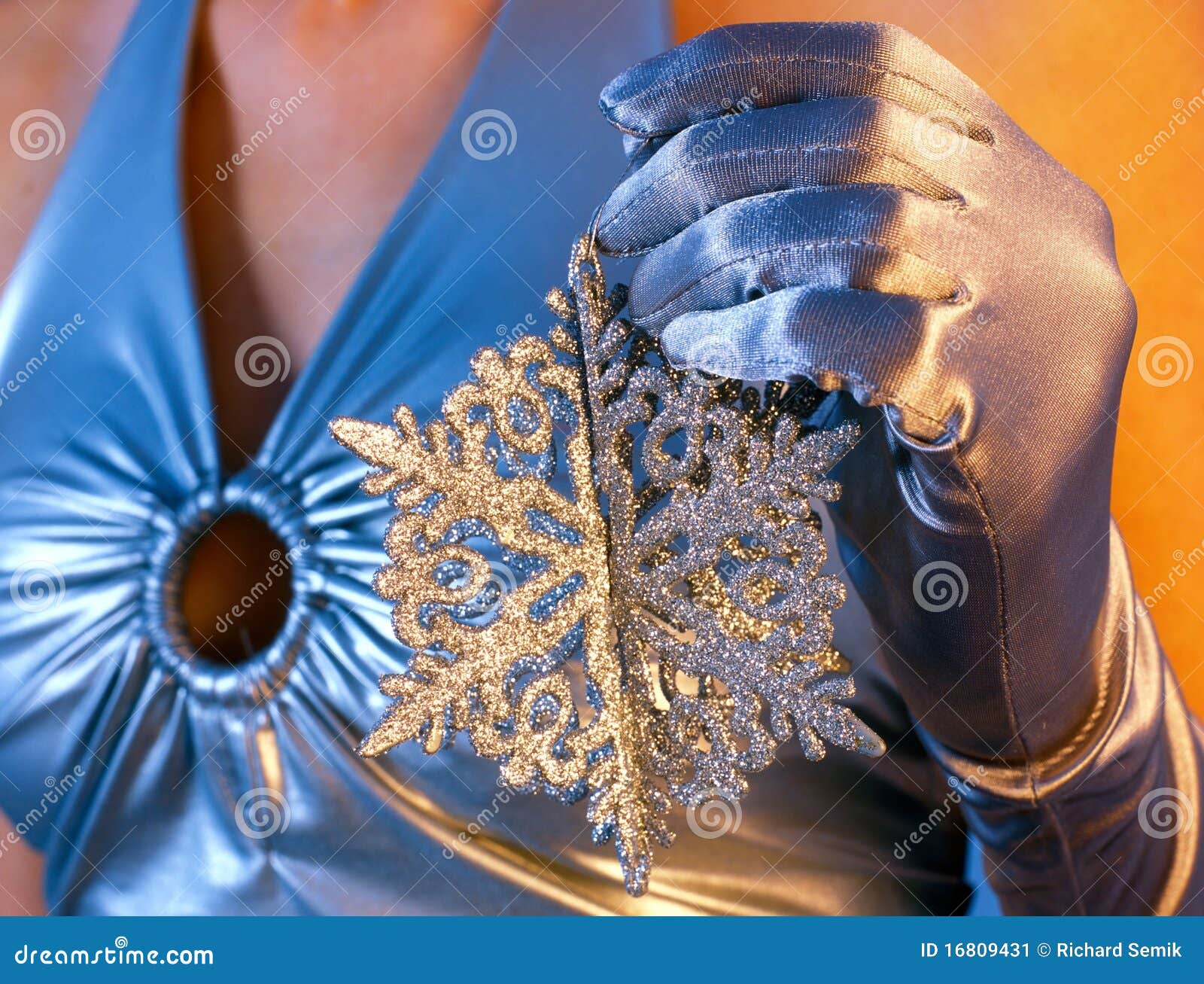 Woman holding snowflake stock image. Image of holding - 16809431