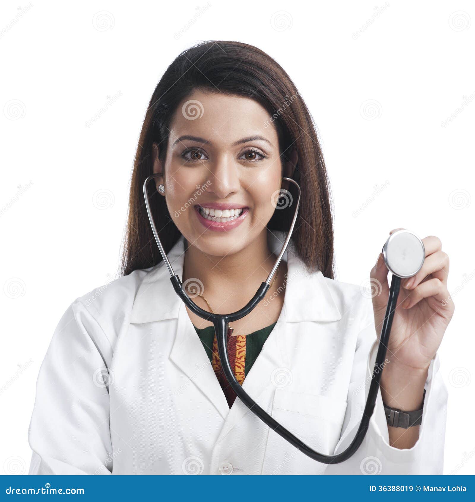 Woman holding stethoscope stock image. Image of medicine - 36388019