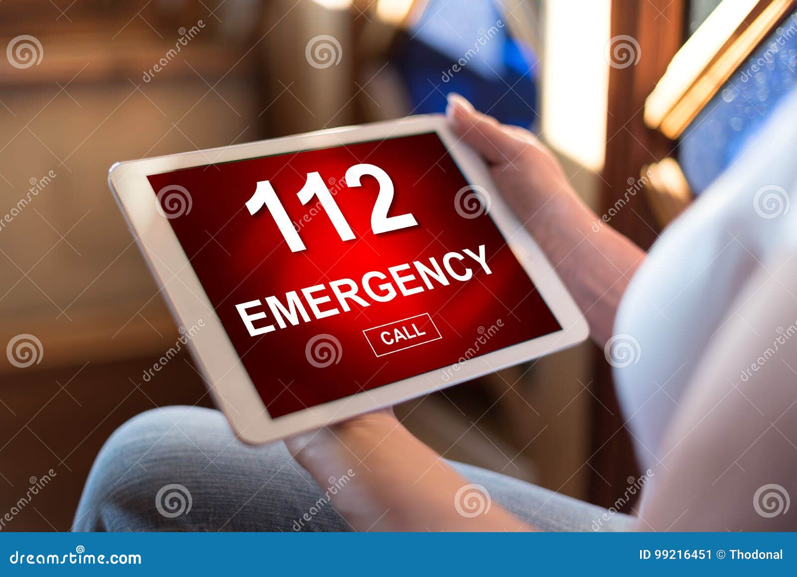 Emergency Concept on a Tablet Stock Image - Image of alarm, emergency ...