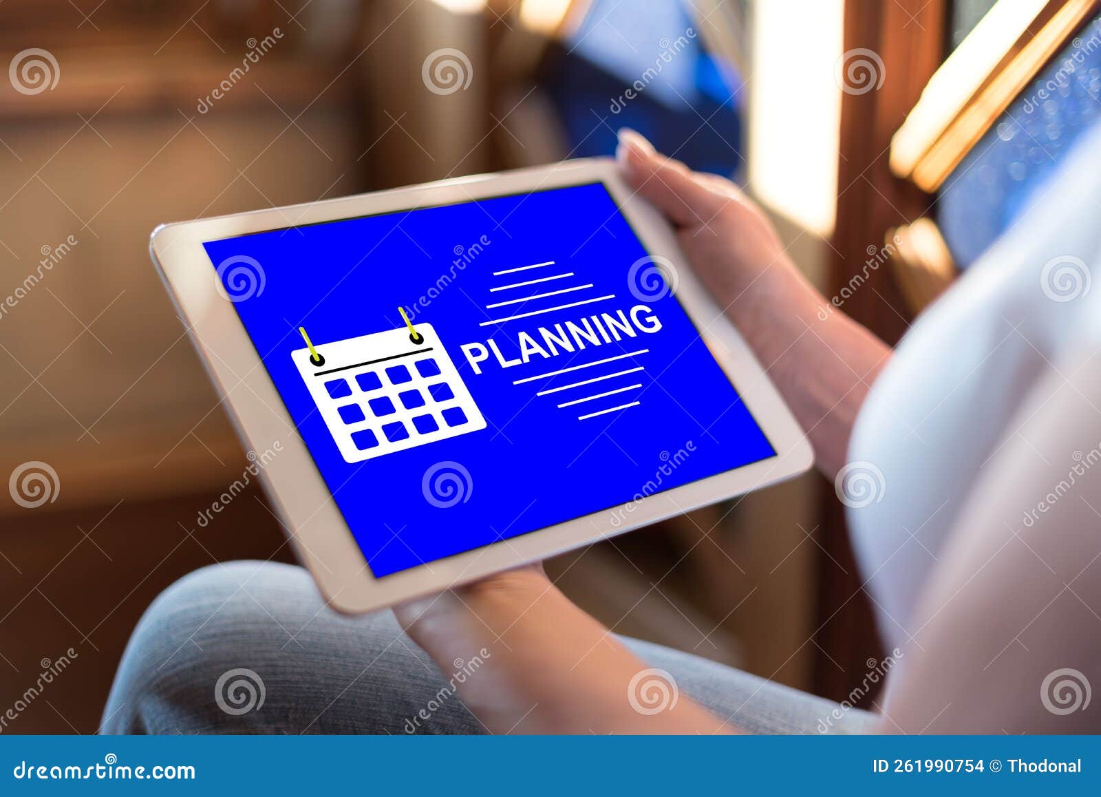 Planning Concept on a Tablet Stock Photo - Image of management ...