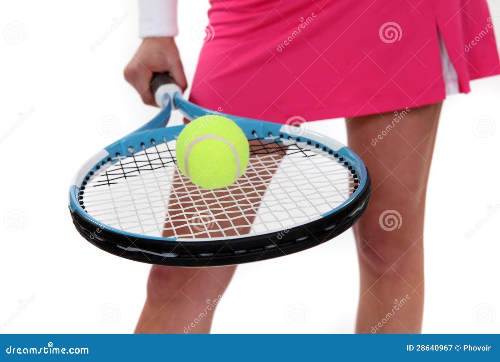 Woman Holding a Tennis Racket Stock Image - Image of athlete, pleasure ...