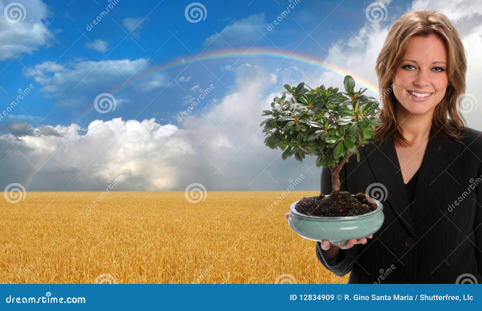 Woman Holding Tree - Clean Environment Concept Stock Image - Image of ...