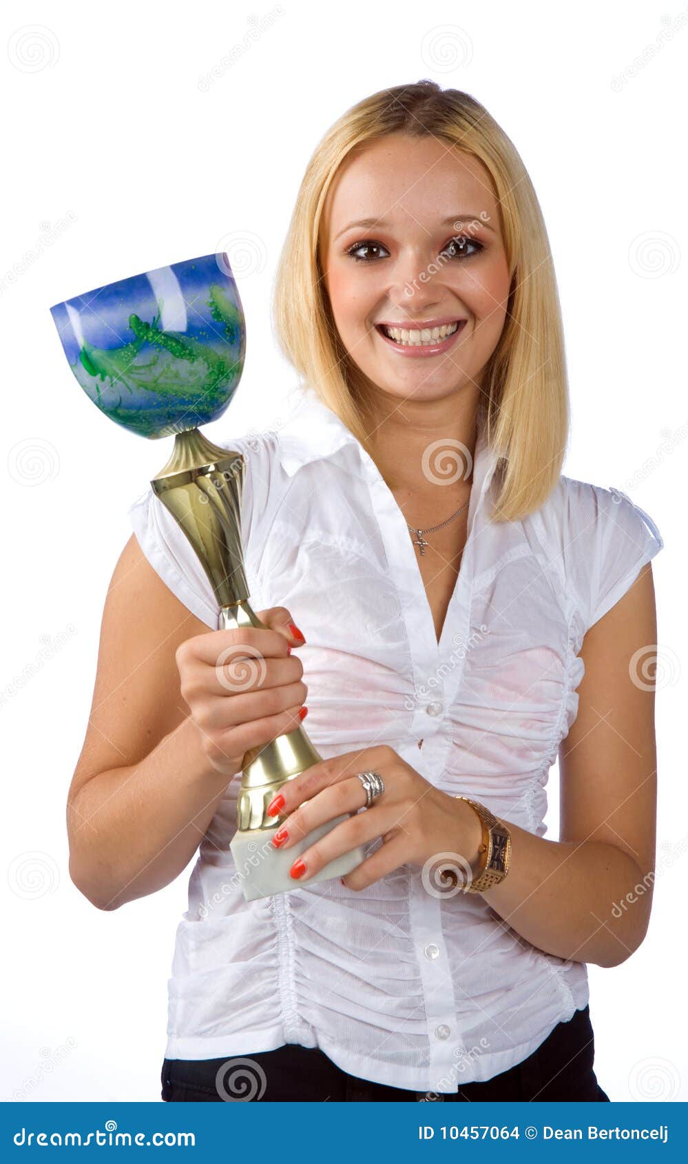 Woman Holding Trophy Stock Images - Image: 10457064 Woman Holding Trophy Stock Images - Image: 10457064