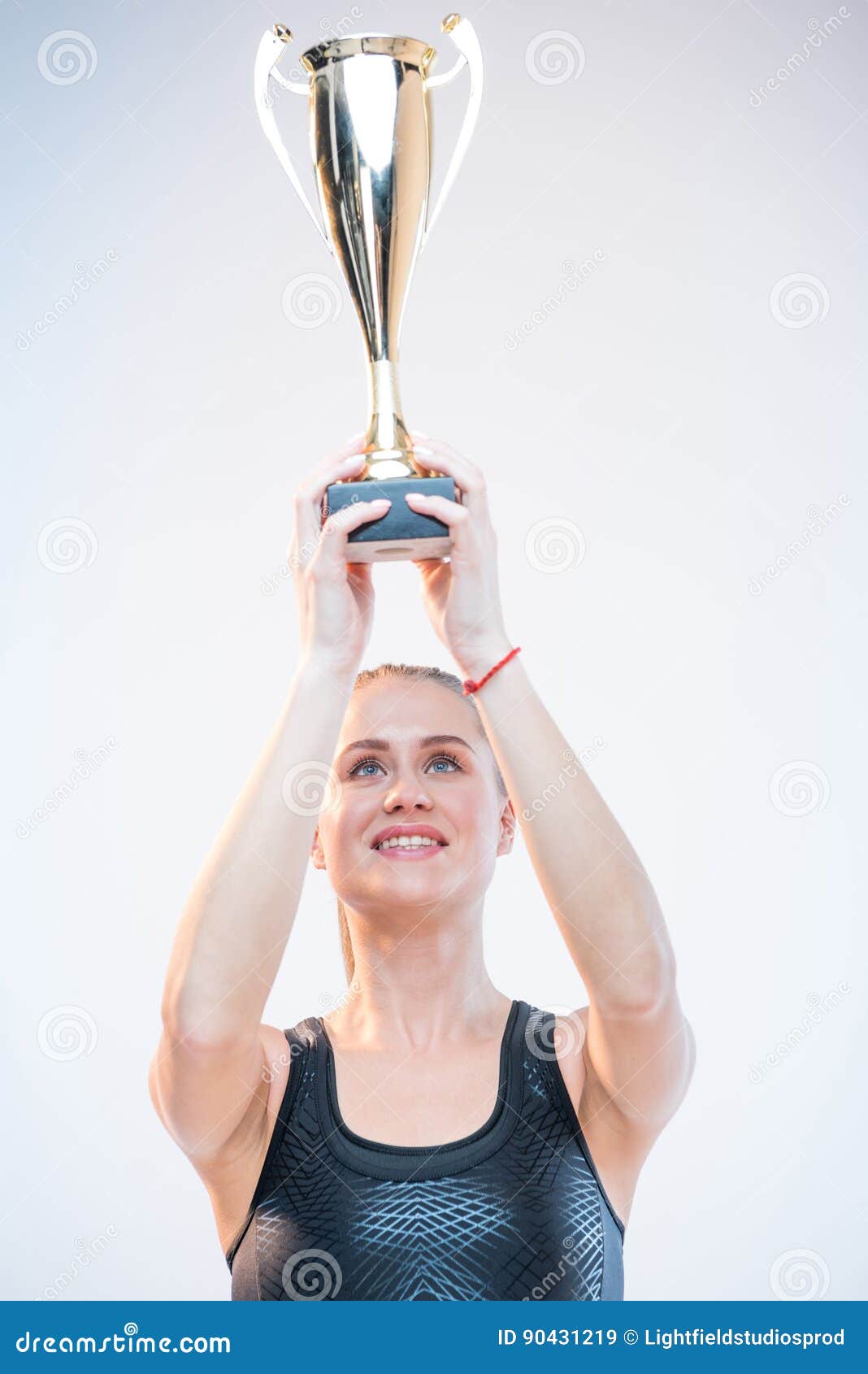 Woman holding trophy stock image. Image of human, lifestyle - 90431219