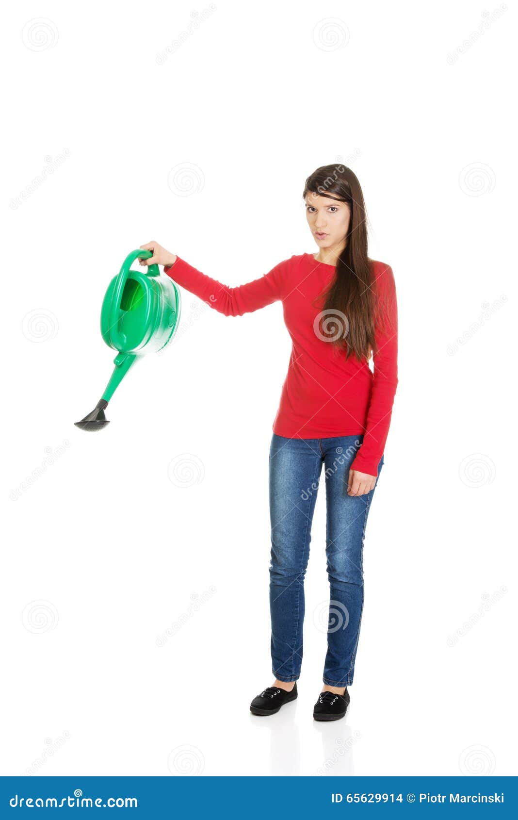 Woman Holding a Watering Can. Stock Photo - Image of floral, fresh ...