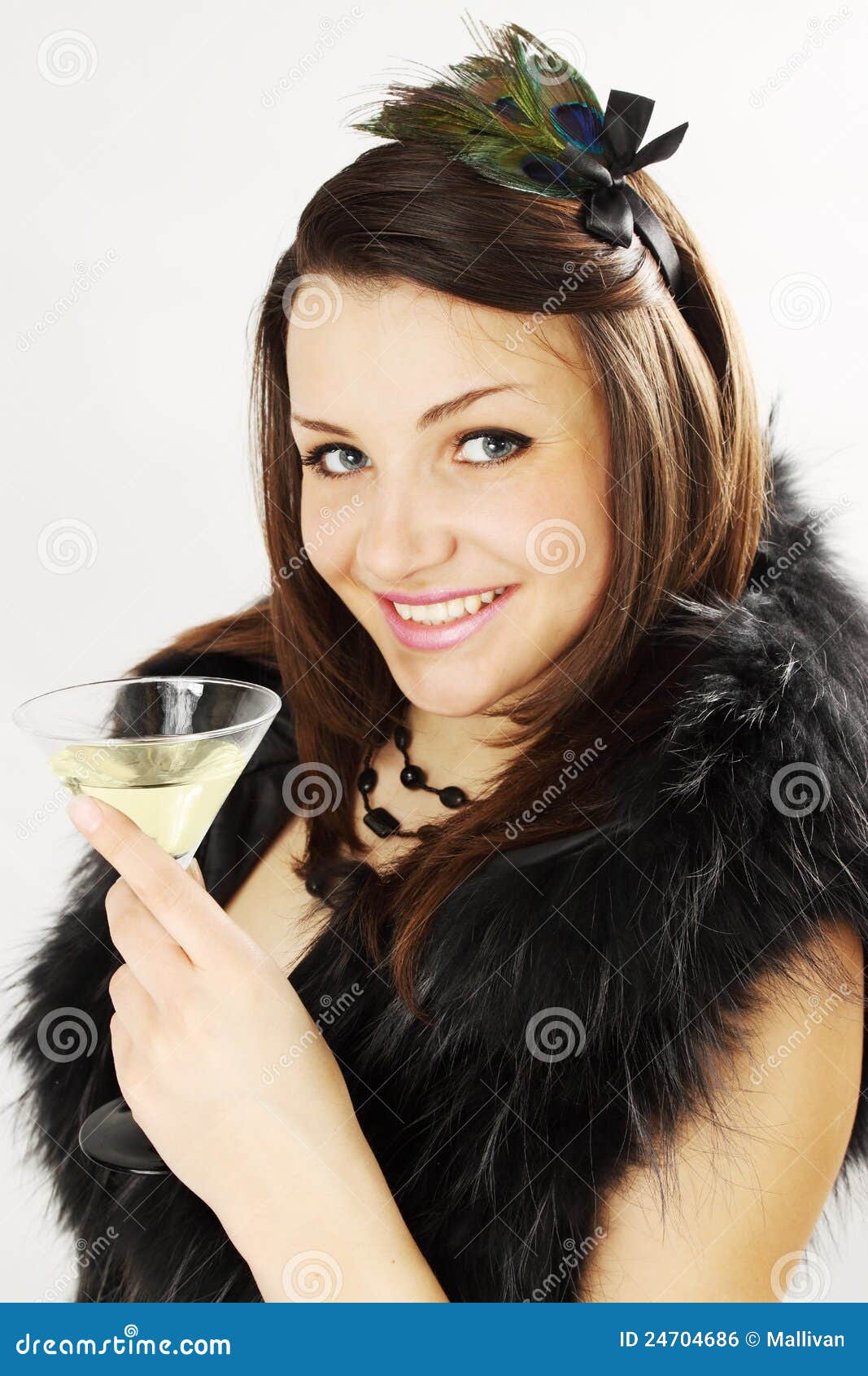 Woman Holds Alcohol Beverage Stock Photo - Image of drink, happy: 24704686
